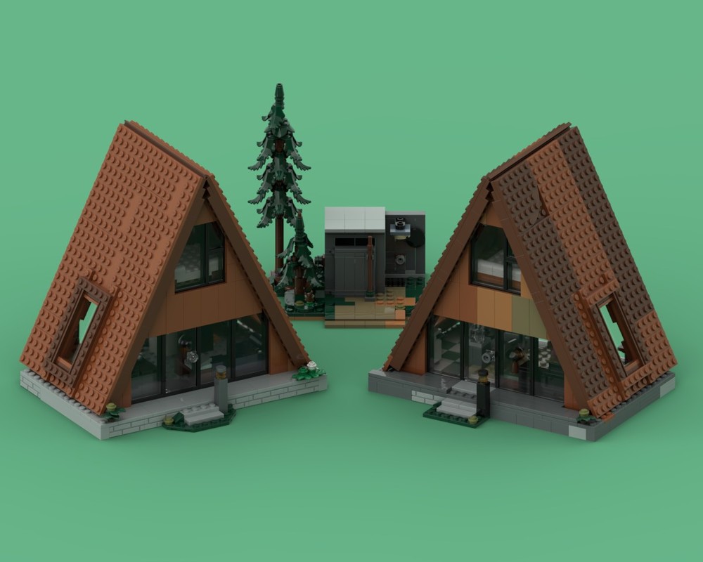 LEGO MOC-249784 21354 A-Frame Cabins by Dafeld | Rebrickable - Build ...