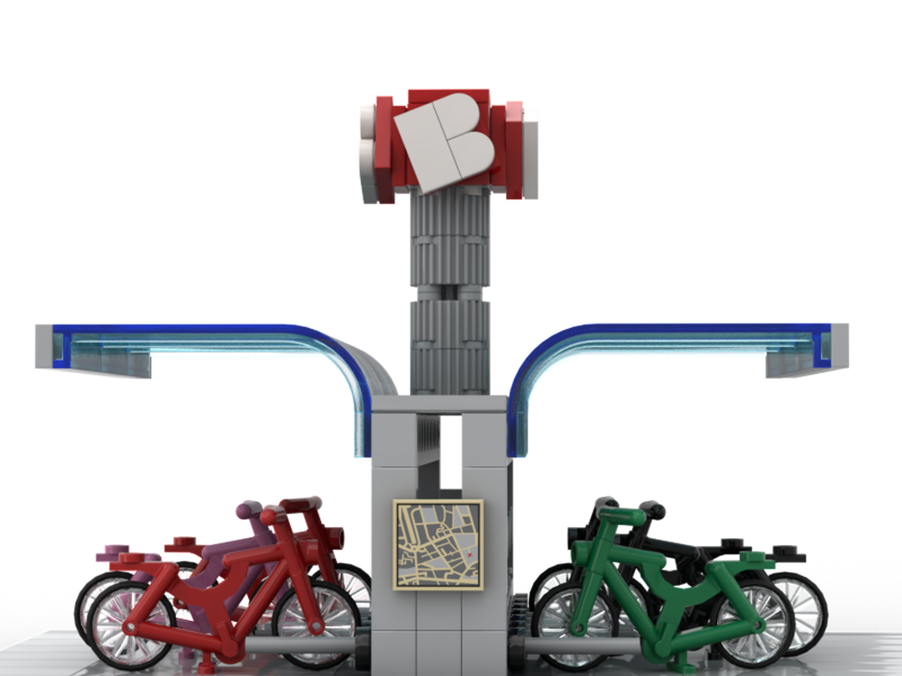 LEGO MOC Modular bike rental station by Viernes | Rebrickable - Build ...