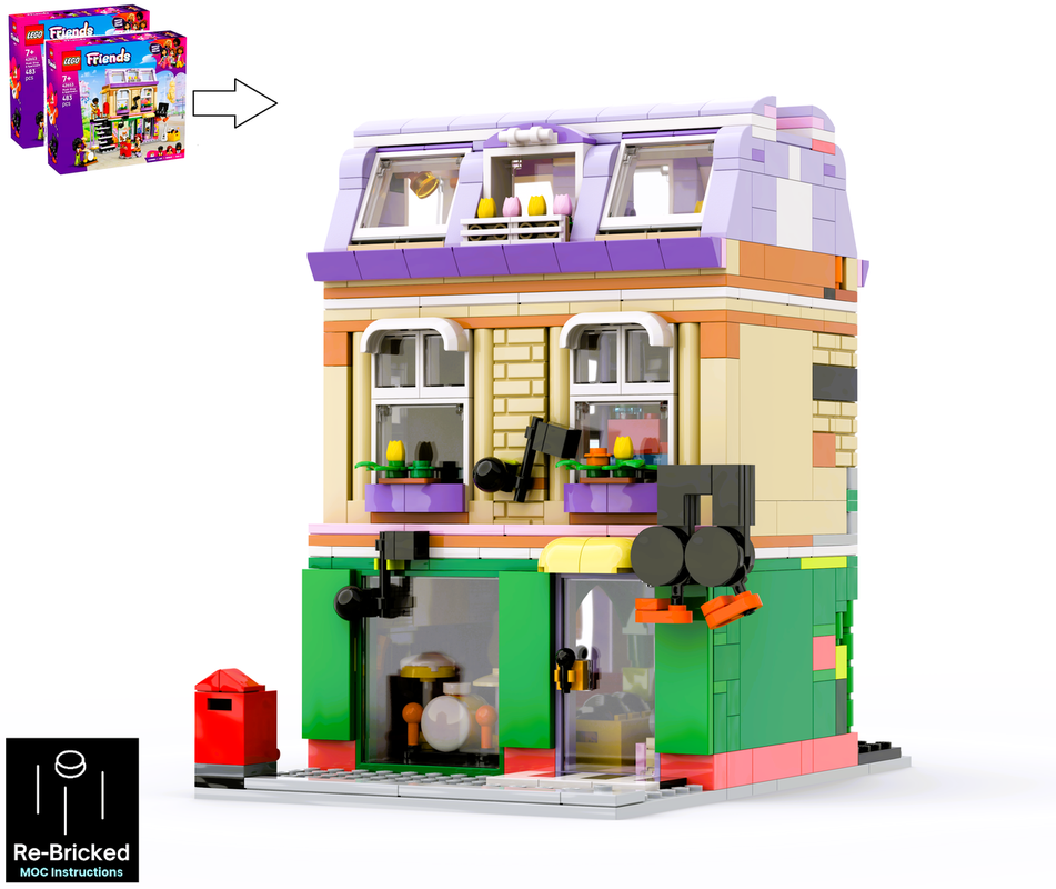 LEGO MOC-250349 Music Store Modular Alternate build of 2x42653 by re ...