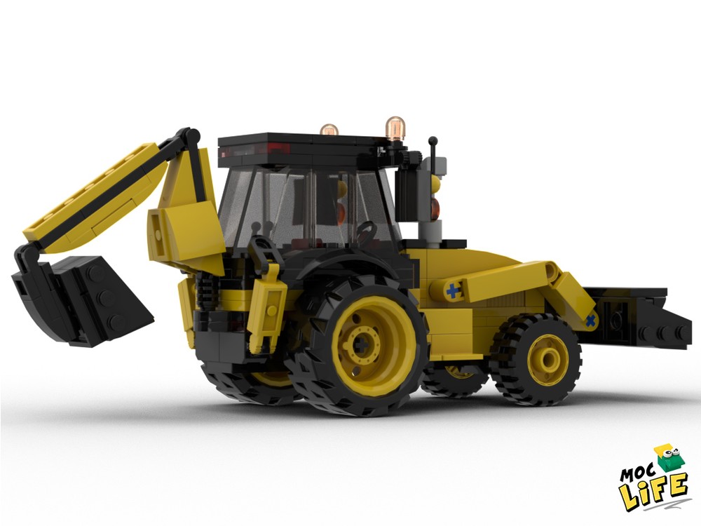 LEGO MOC Case loader backhoe by MocLife | Rebrickable - Build with LEGO