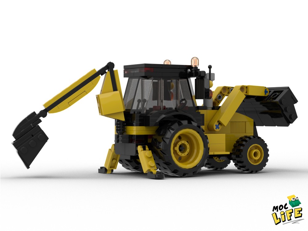 LEGO MOC Case loader backhoe by MocLife | Rebrickable - Build with LEGO