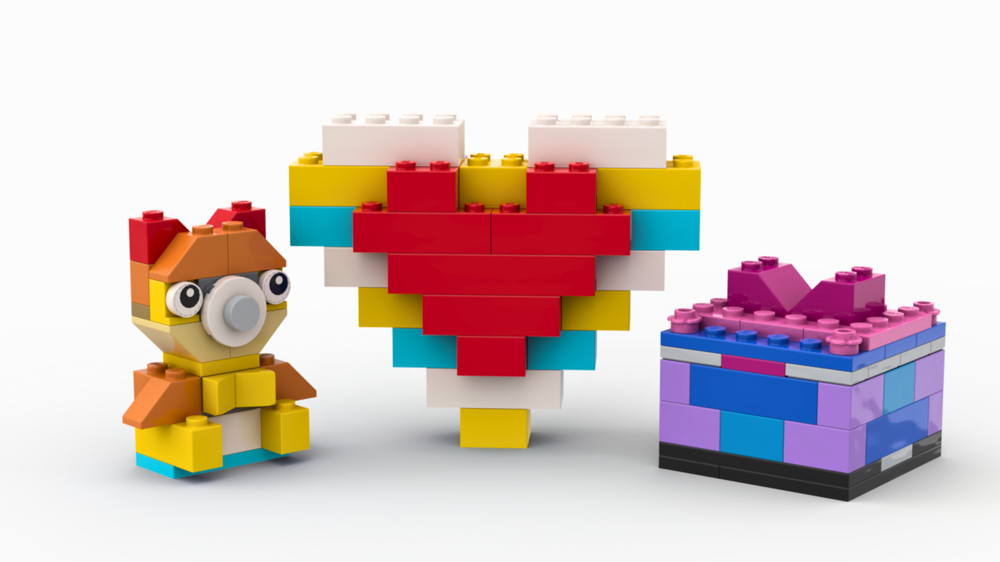 LEGO MOC 11005 Teddy bear Heart Ring box by Lenarex | Rebrickable ...