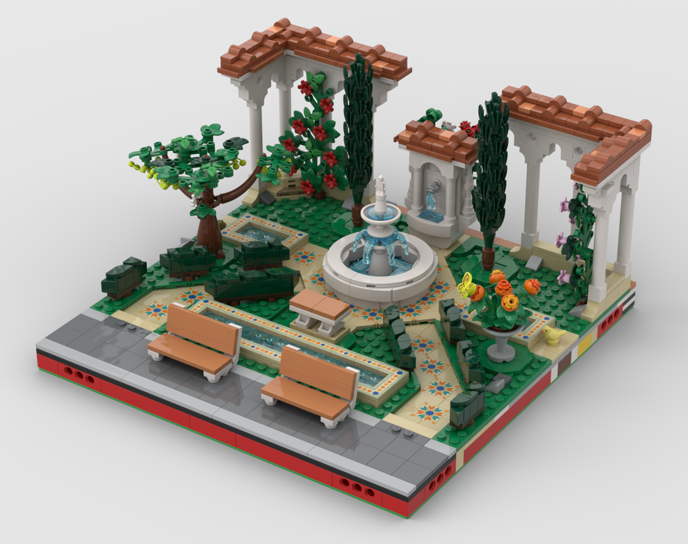LEGO MOC Fountain Garden 10359 - MODULAR - MILS PLATE by Bartek521 ...