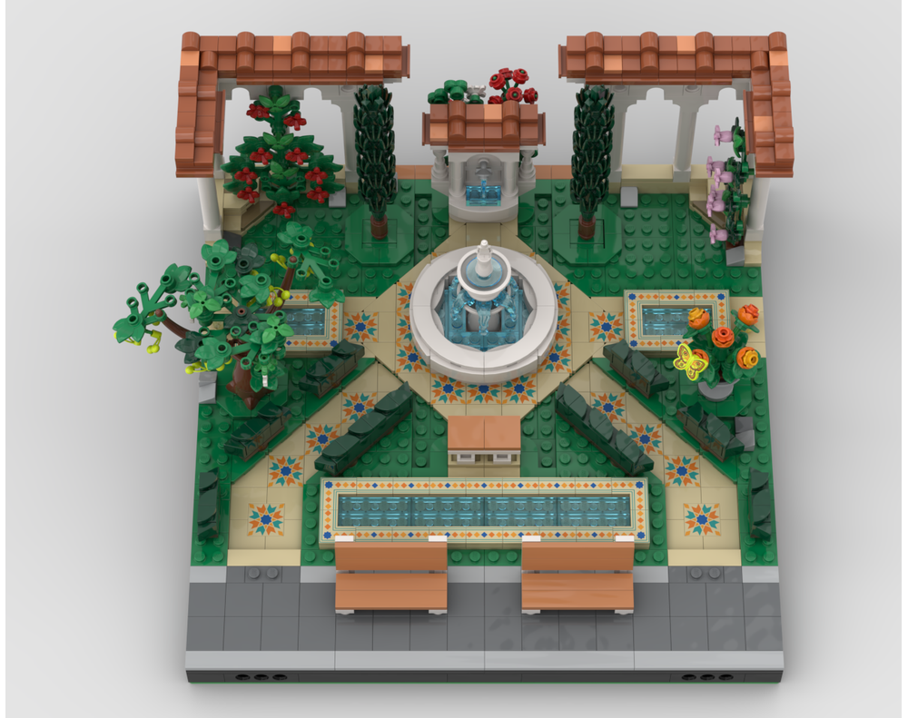 LEGO MOC Fountain Garden 10359 - MODULAR - MILS PLATE by Bartek521 ...