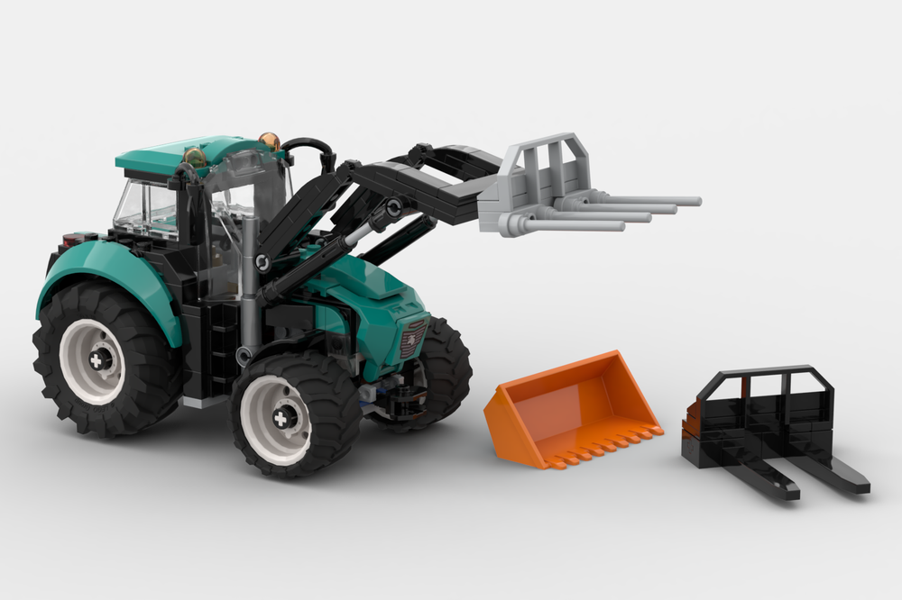 LEGO MOC-251142 Lego city tractor 60498 with frontloader by OwnGaming ...