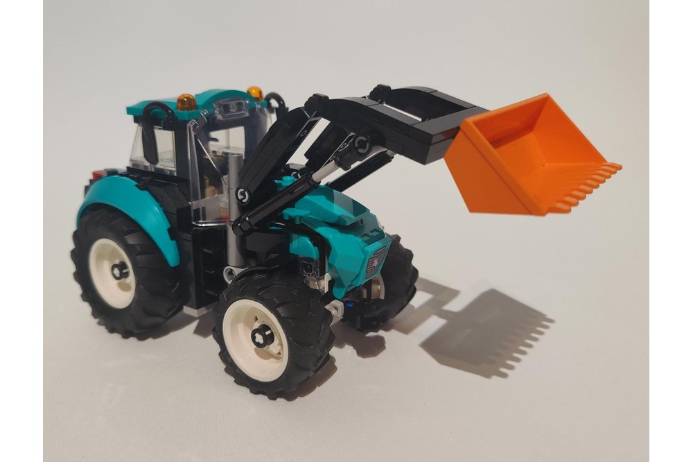 LEGO MOC Lego city tractor 60498 with frontloader by OwnGaming ...