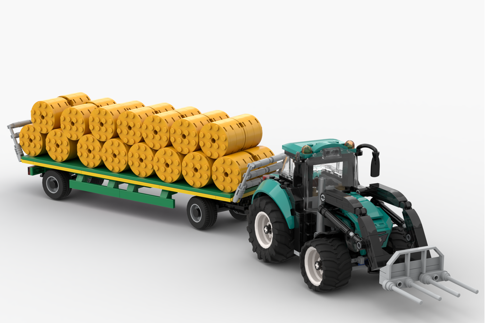 LEGO MOC Lego city tractor 60498 with frontloader by OwnGaming ...