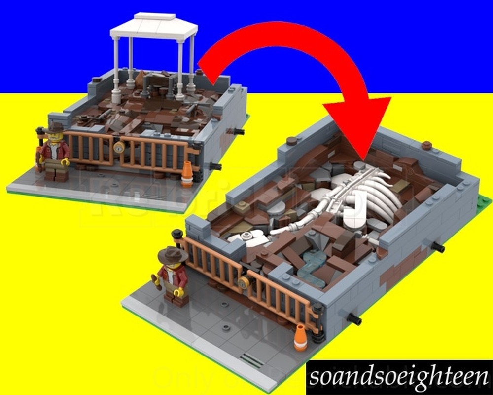 LEGO MOC-251237 Dinosaur (Stegosaurus) Fossil Dig Site by Soandso ...