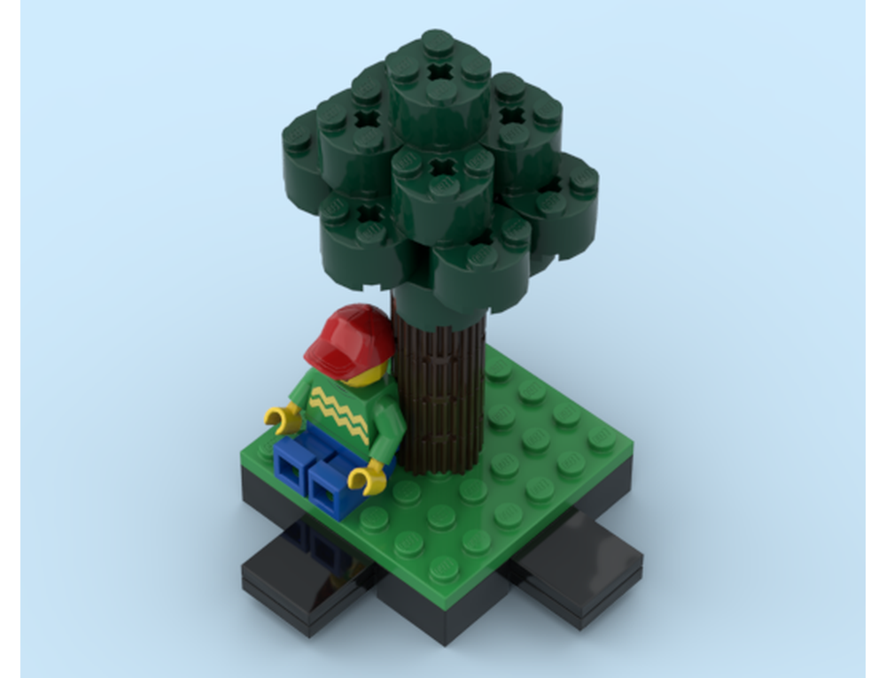 LEGO MOC-251449 sleeping guy next a tree by augustus_42 | Rebrickable ...