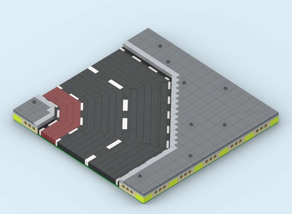 LEGO MOC-251541 MILS Road Curve 20 Studs Wide with Bike Path an the ...