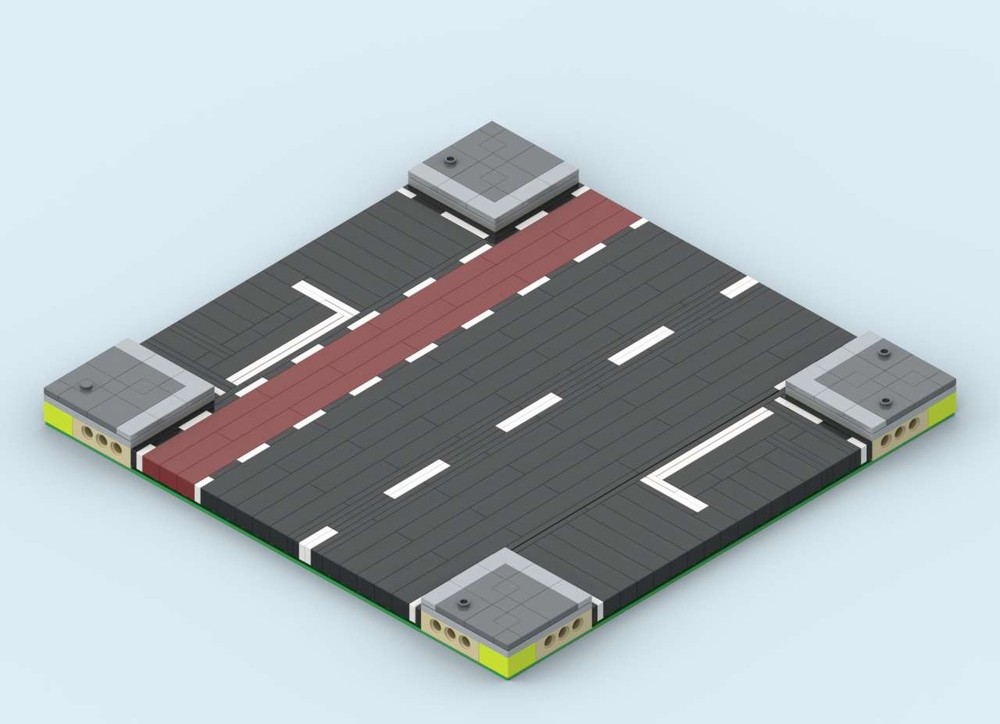 LEGO MOC-251552 MILS Road Intersection 20 Studs Wide with Bike Path by ...