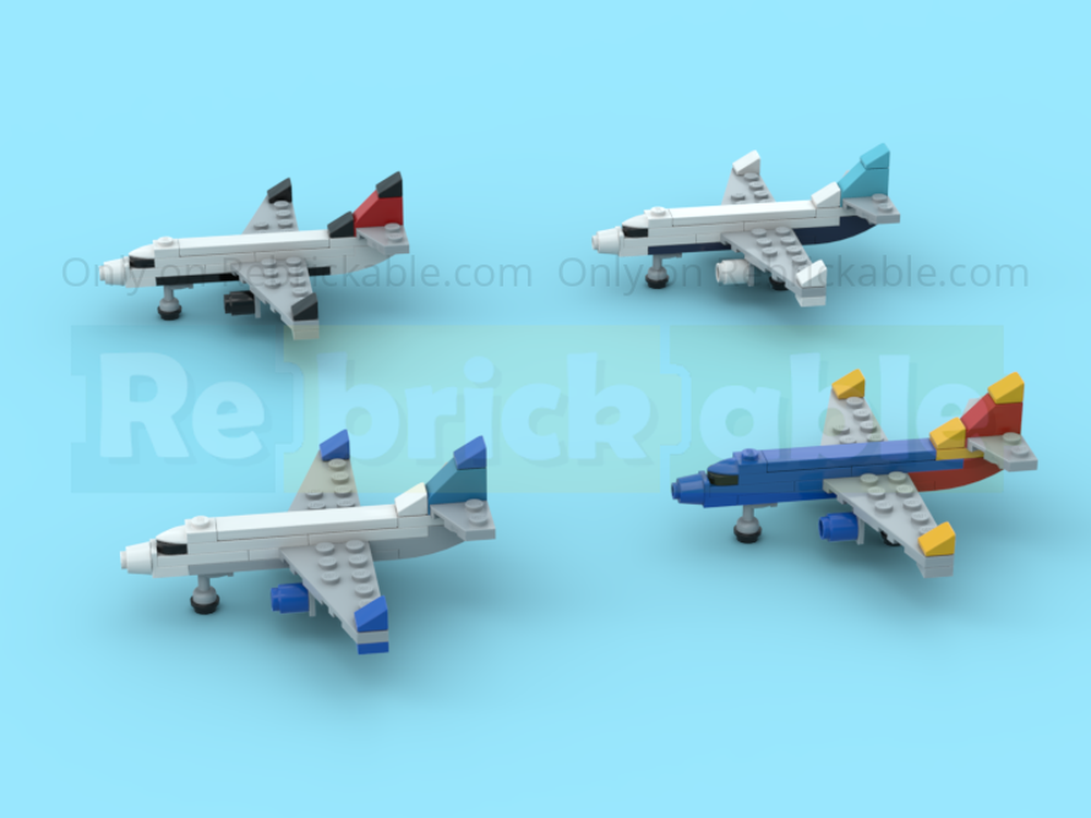 LEGO MOC-251593 Boeing 737 MAX 8 Bundle (1:400) by Planeproduction ...
