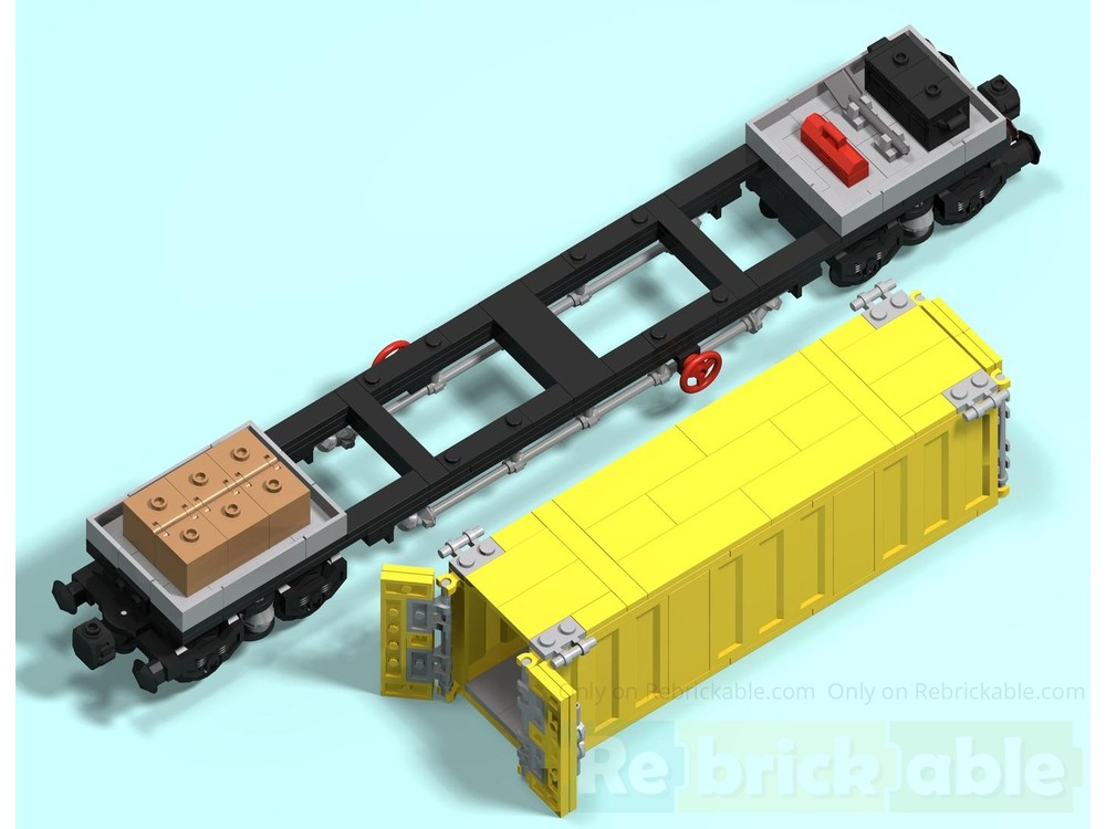 LEGO MOC-251911 8W-FC Wagon (8 Wheel-Freight Container Wagon) by ...