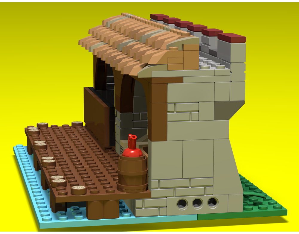 LEGO MOC-252301 Medieval Seaside Market Stable by Briquemonstr ...