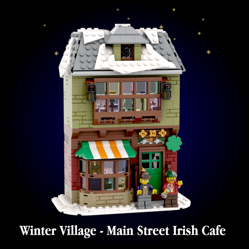 LEGO MOC Winter Village - Main Street Irish Cafe by Ptchnk ...