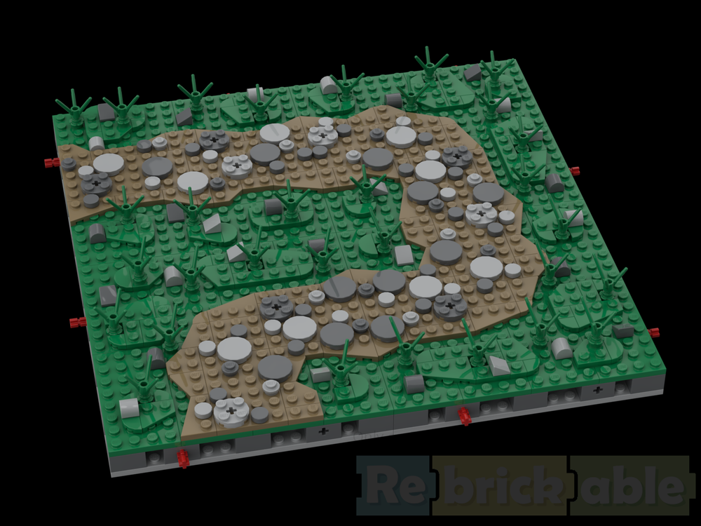LEGO MOC-252439 Modular Landscape - Curved Path by Bricking Panda ...