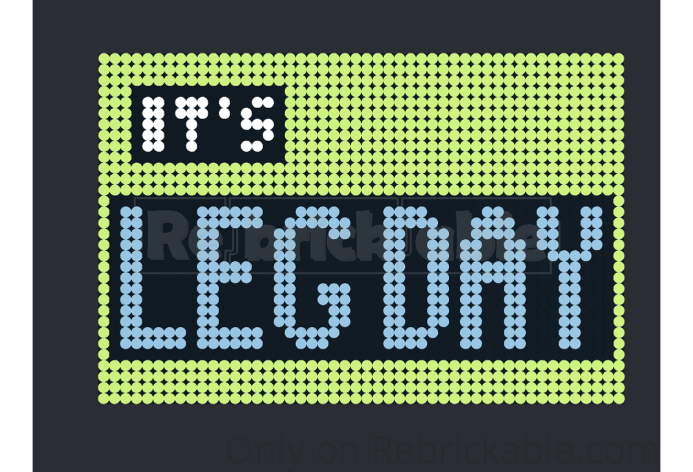 LEGO MOC-252764 "It's LEG DAY" Pixel art mosaic by LUKEs LEGOs ...