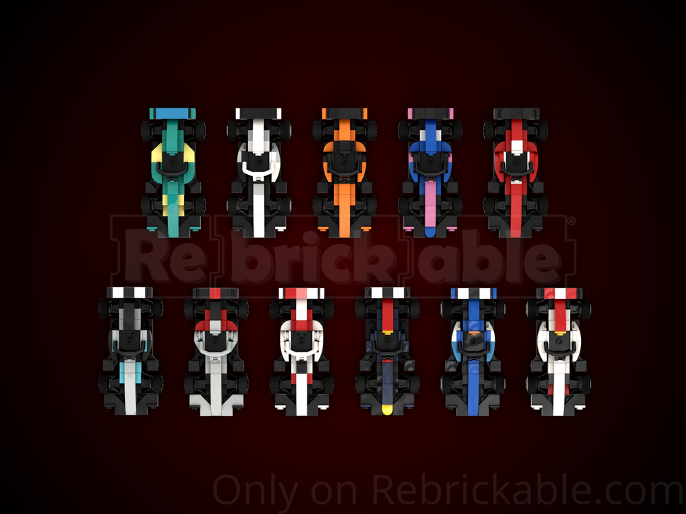 LEGO MOC-252897 Mini F1 2026 Grid by Taters | Rebrickable - Build with LEGO