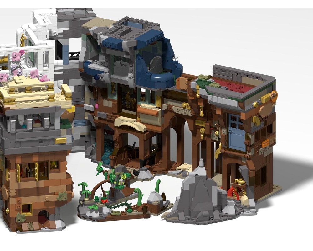 LEGO MOC-252978 Book Nook - Alt build of Shopping Street and Old Town ...