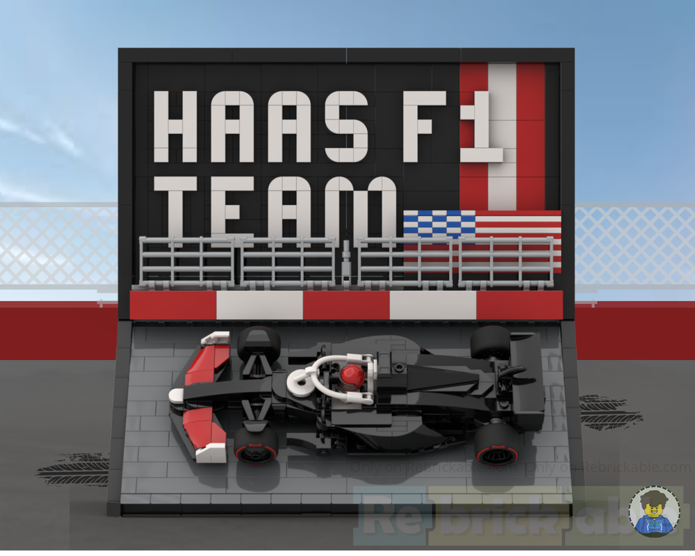 LEGO MOC-253057 F1 Team Wall Display (Hass F1 Team) by Brick Studs ...