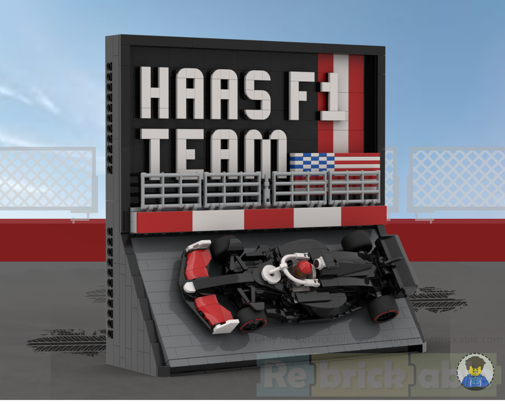 LEGO MOC-253057 F1 Team Wall Display (Hass F1 Team) by Brick Studs ...