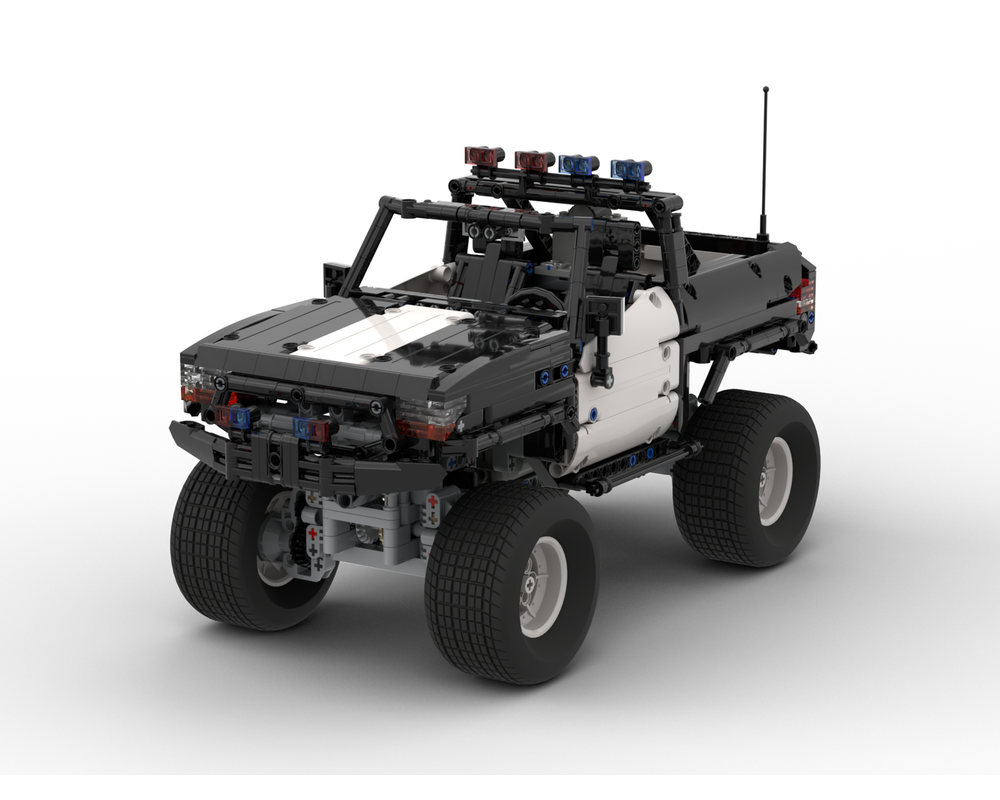 LEGO MOC Police Pickup 4x4 RC by Steelman14a | Rebrickable - Build with ...