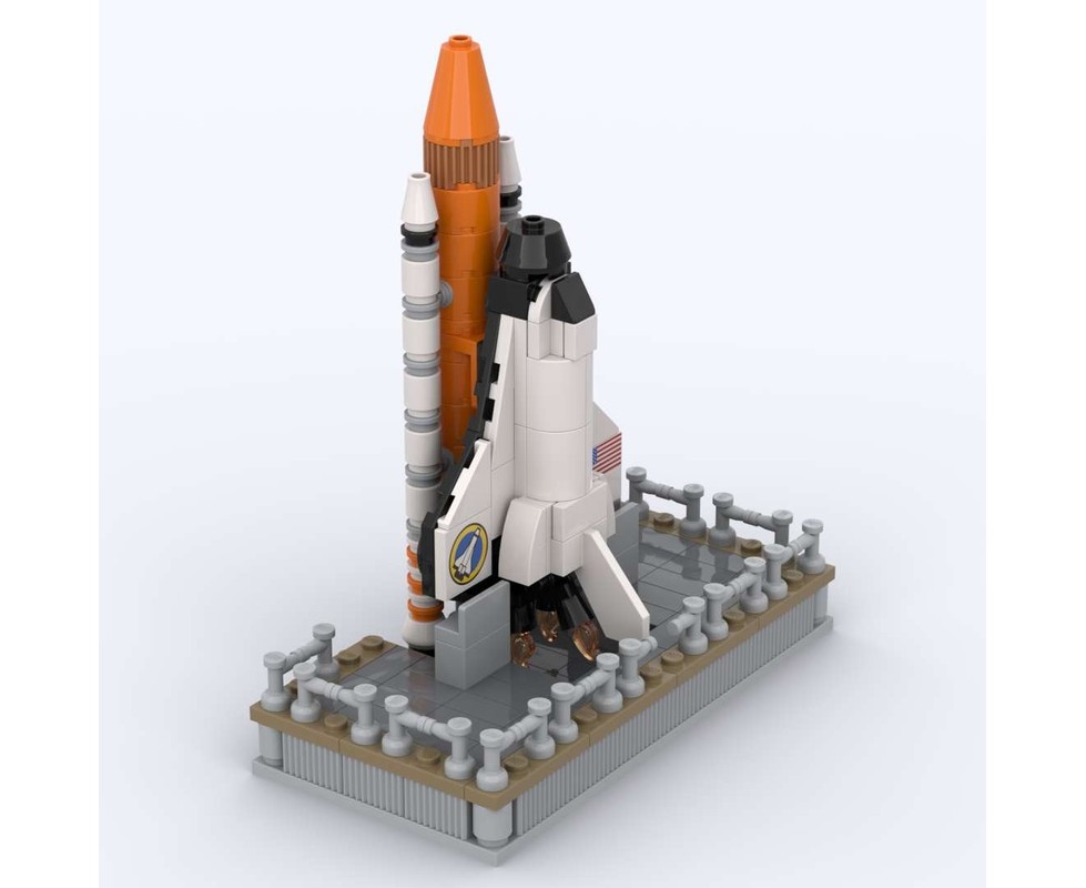 LEGO MOC-253475 Mini Space Shuttle with Booster Rockets on Launch Pad ...