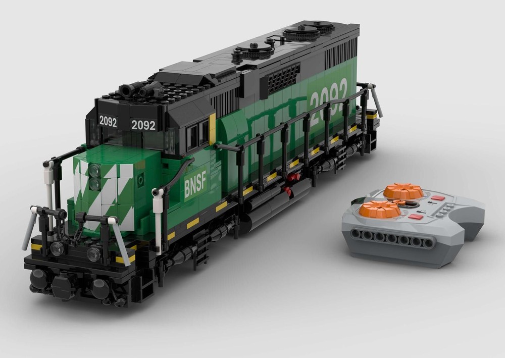 LEGO MOC-253480 BNSF 2092 GP38-2 diesel locomotive motorized train by ...