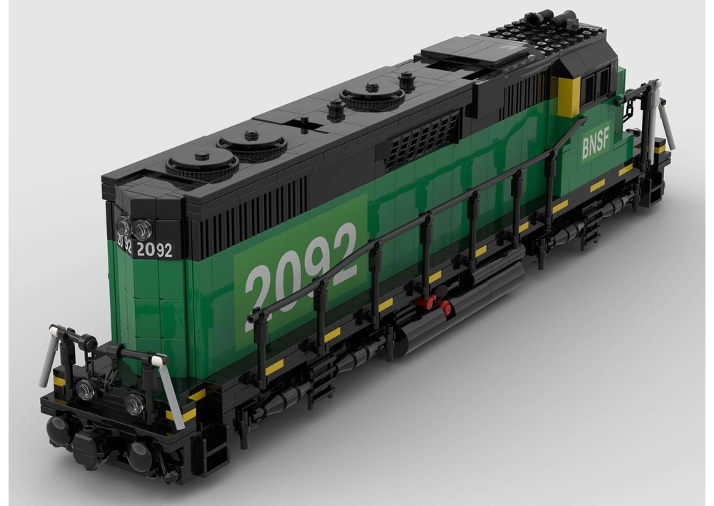 LEGO MOC-253480 BNSF 2092 GP38-2 diesel locomotive motorized train by ...