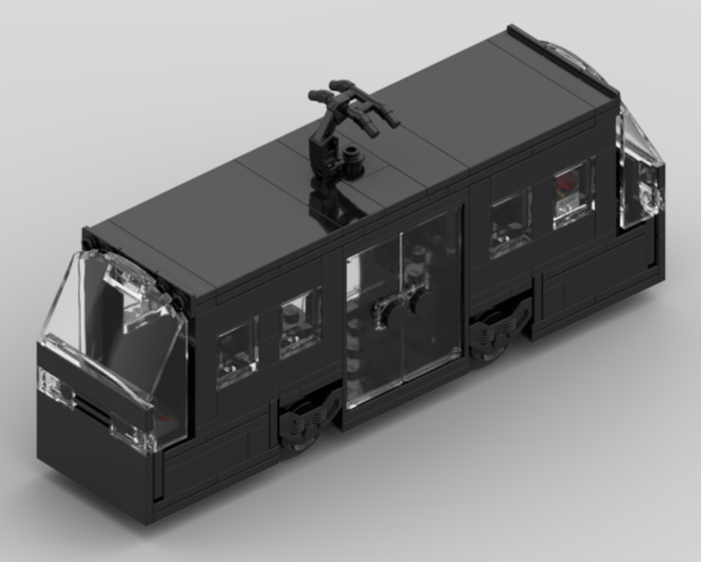 LEGO MOC-254180 Small Black Tram by TrainsAreAwesome | Rebrickable ...