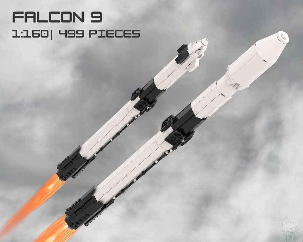 LEGO MOC-254248 Falcon 9 | 1:160 by emrysbricks | Rebrickable - Build ...
