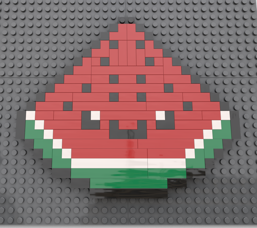 LEGO MOC kawaii watermelon - pastèque kawaii by Zatouille | Rebrickable ...