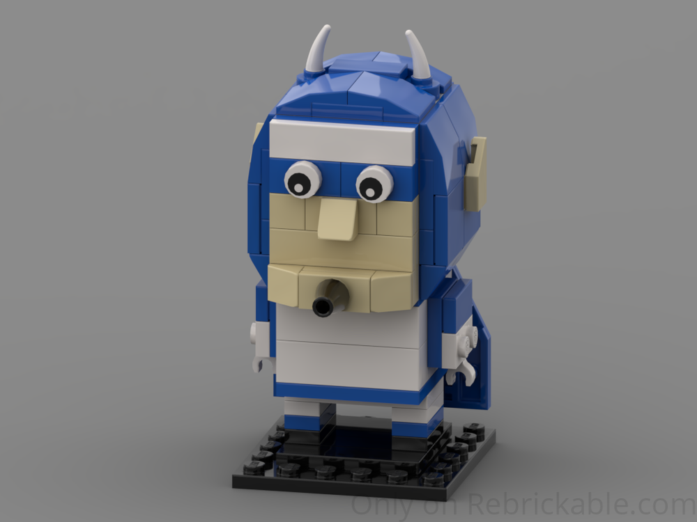 LEGO MOC-254376 Brickheadz Duke Blue Devil Mascot by aa_lego_creations ...