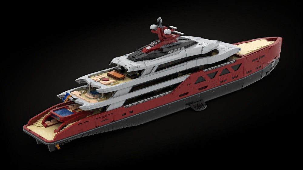 LEGO MOC-254412 VELETTA Superyacht – 120 cm Modular LEGO Display Model ...