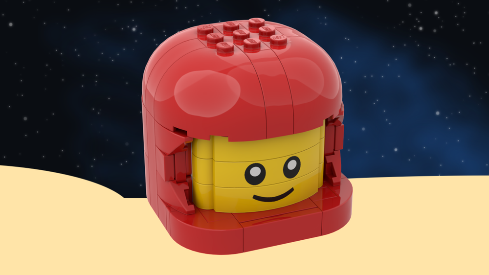 LEGO MOC-254643 Modified Up-scaled Space Baby Astronaut HEAD 40767 by ...