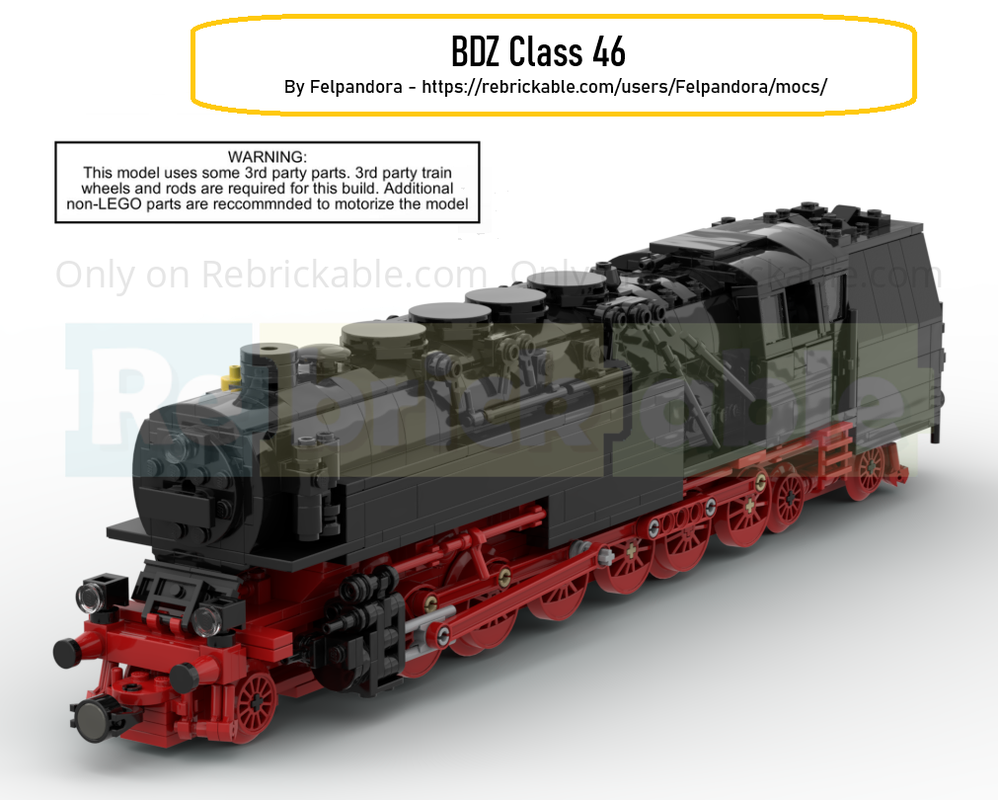 LEGO MOC-254753 BDZ Class 46 by Felpandora | Rebrickable - Build with LEGO