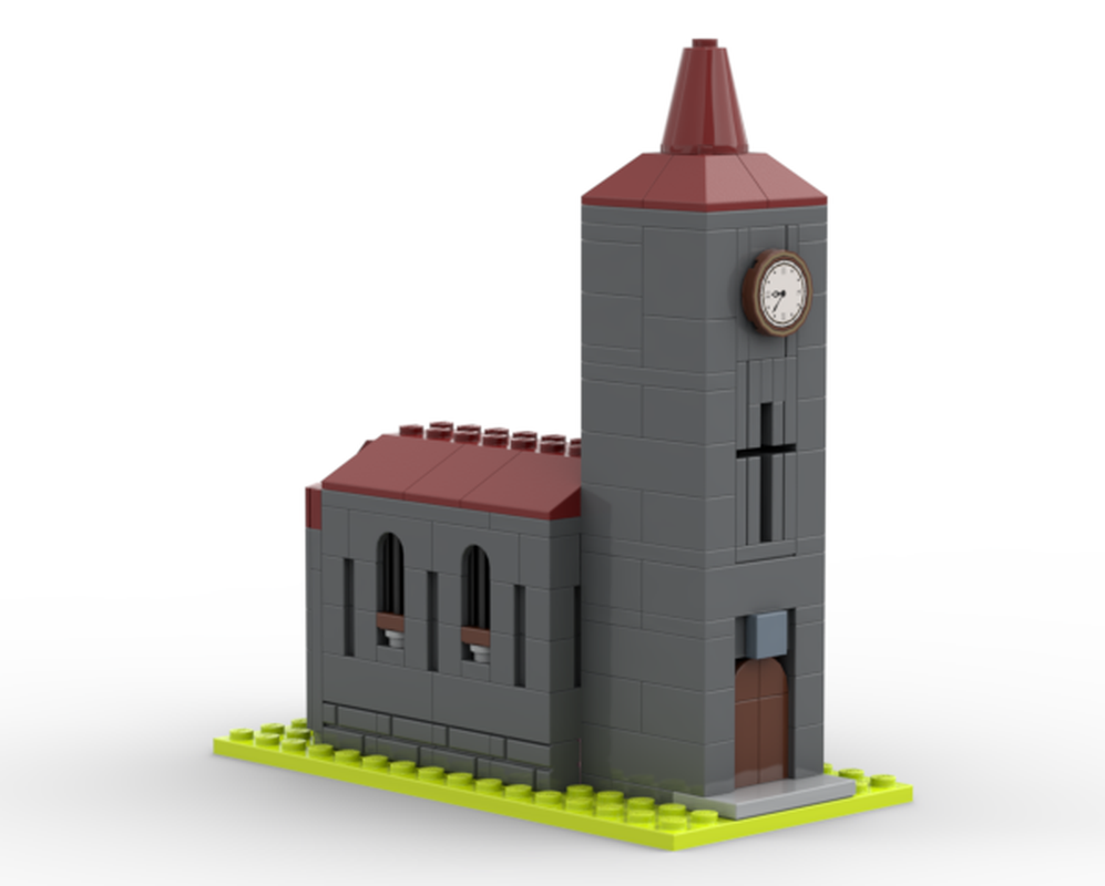 LEGO MOC-255170 Micro Scale Medieval Church (16×8) by TinyBrickCity ...