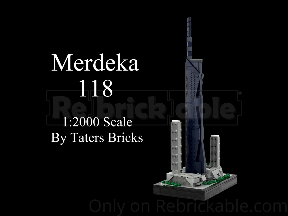LEGO MOC-255189 Merdeka 118 1:2000 scale by Taters | Rebrickable ...