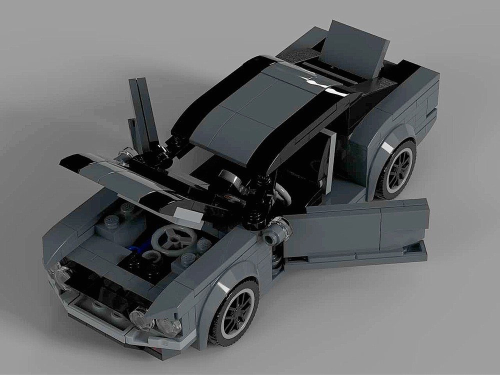 LEGO MOC 7 Studs wide Ford Mustang by Fette_Fee | Rebrickable - Build ...