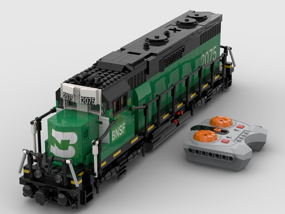 LEGO MOC-255845 BNSF 2075 GP38-2 diesel locomotive motorized train by ...
