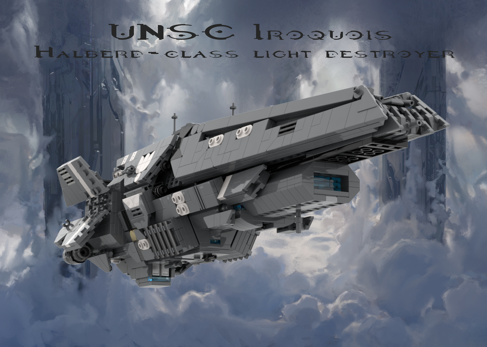 LEGO MOC-256111 Halberd-class light destroyer - UNSC Iroquois by ...