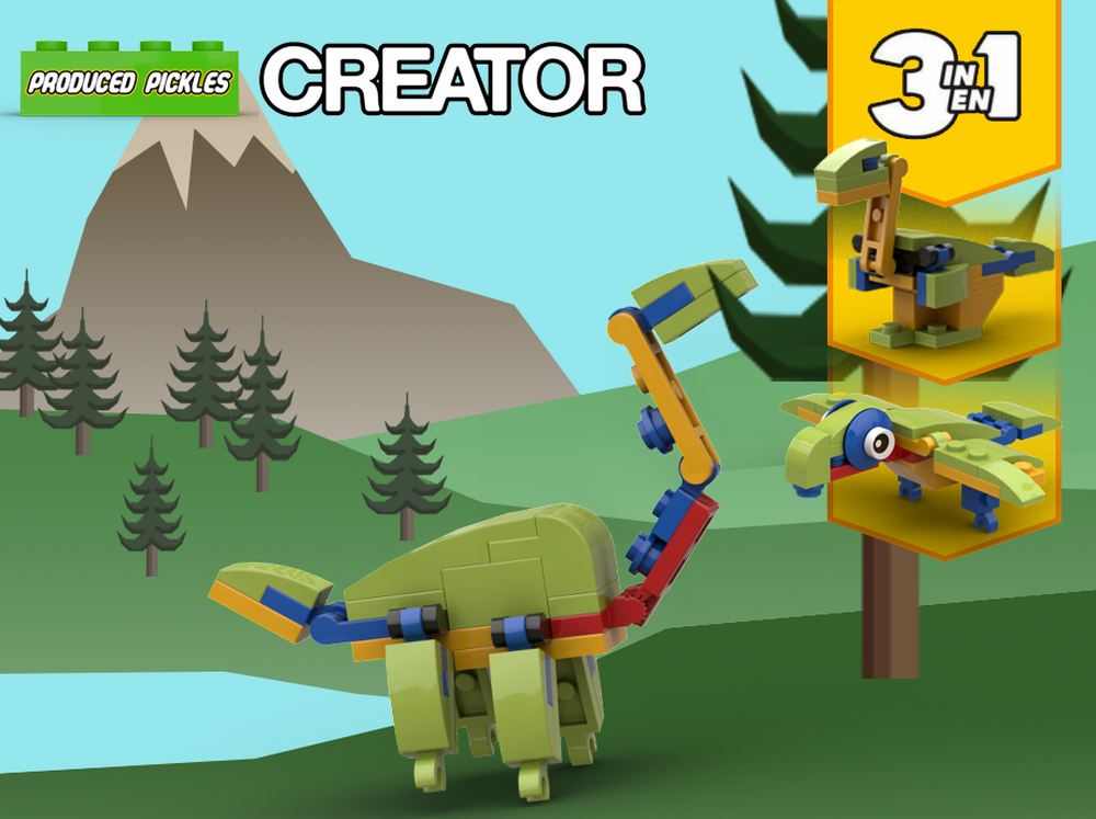 LEGO MOC 3 in 1 Dino Alternitive builds on Chameleon by ProducedPickles ...