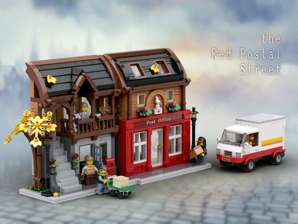 LEGO MOC-256725 The Red Postal Street by TESTSET | Rebrickable - Build ...
