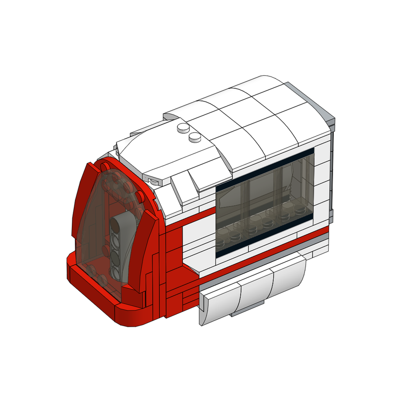 LEGO MOC Light Rail Engine by JKBrickworks | Rebrickable - Build with LEGO