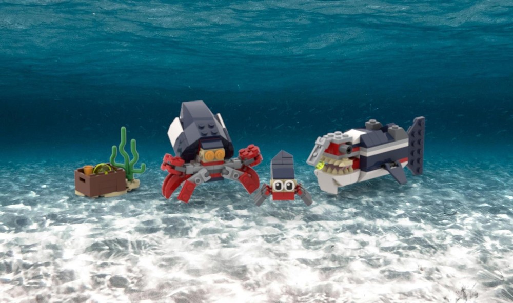 LEGO MOC-257817 Hermit Crabs Cartoon Style (incl. Goofy Anglerfish) by ...