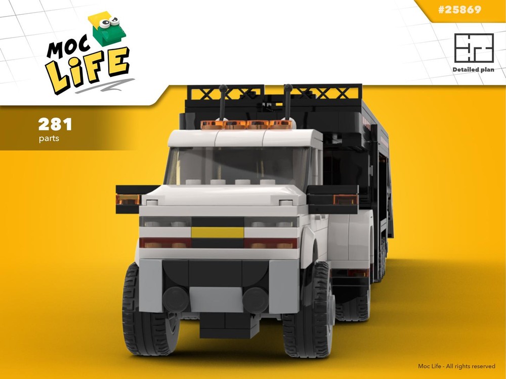 LEGO MOC Chevrolet 3500 with 5 cars hauler trailer by MocLife ...