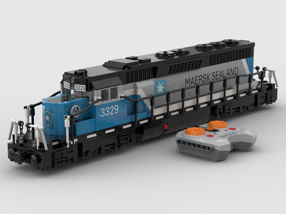 LEGO MOC-258767 MAERSK SD40-2 diesel locomotive motorized by Janek_R ...