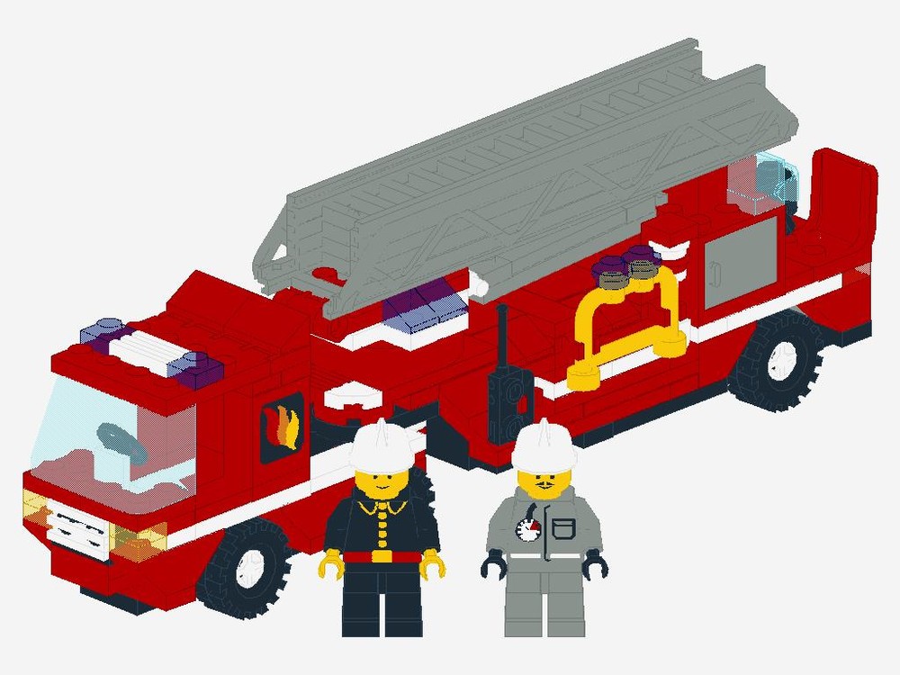 LEGO MOC Hook and Ladder by Antarctica | Rebrickable - Build with LEGO