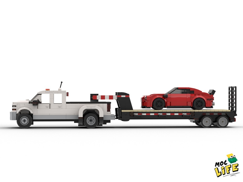 LEGO MOC Chevrolet Silverado 3500 quad cab dually with gooseneck ...