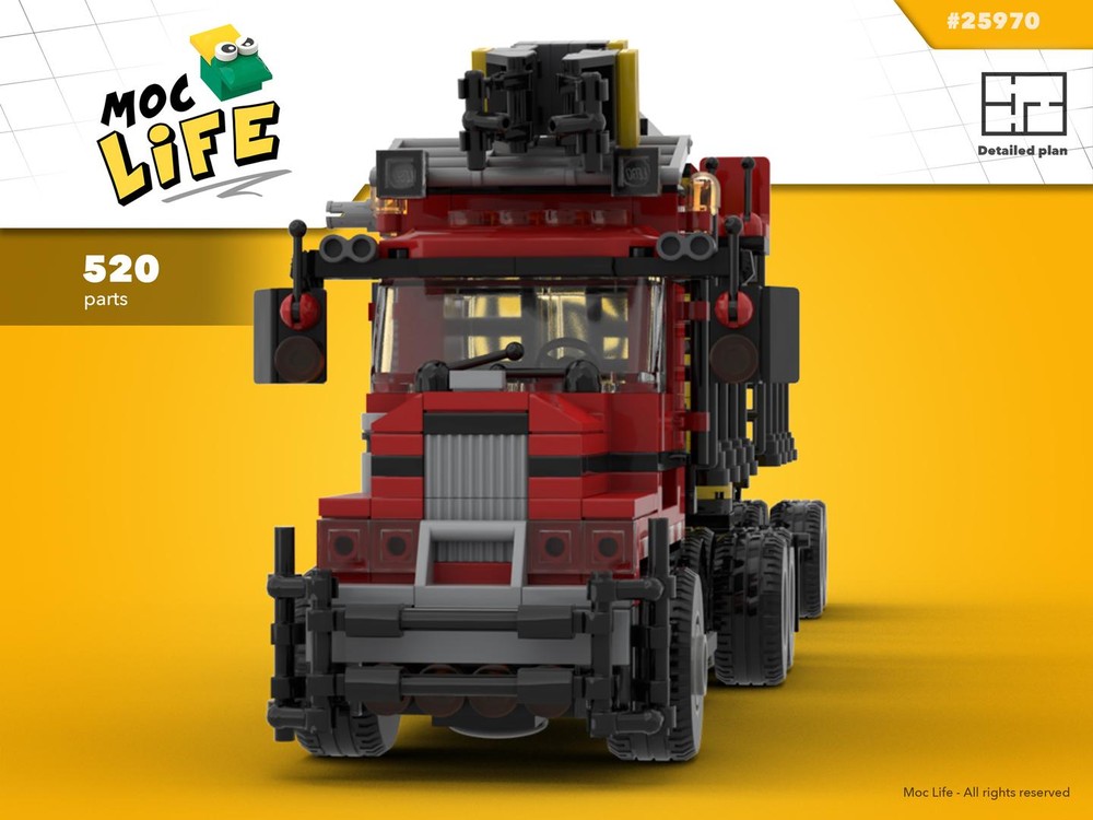 LEGO MOC Mack log with trailer by MocLife | Rebrickable - Build with LEGO